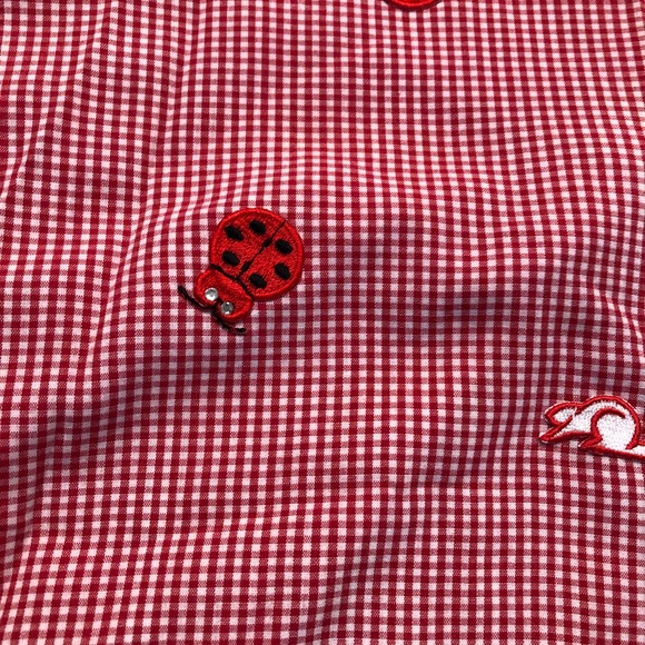 Mili Designs | Shirts | Vintage Kitsch Mens S Shirt Gingham Red White ...